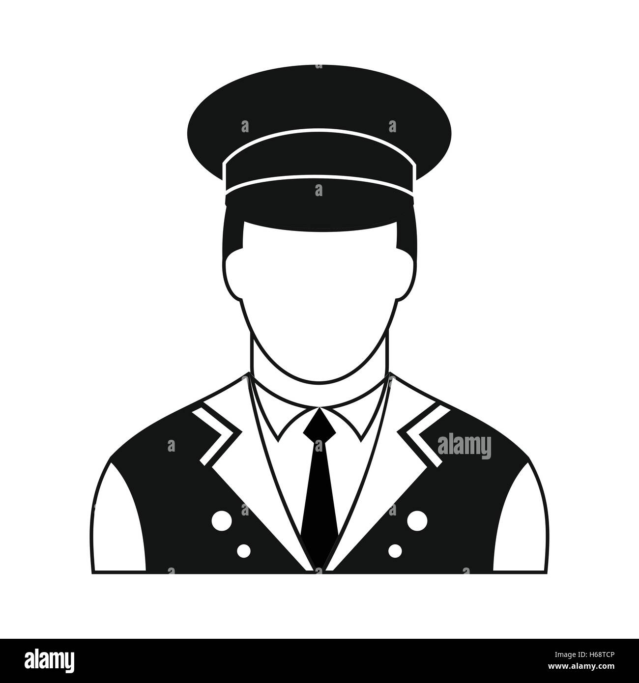 Doorman black simple icon Stock Vector Image & Art - Alamy
