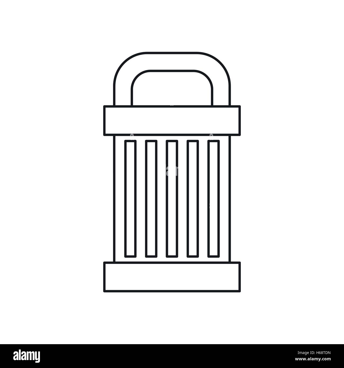 Trash icon, outline style Stock Vector Image & Art - Alamy