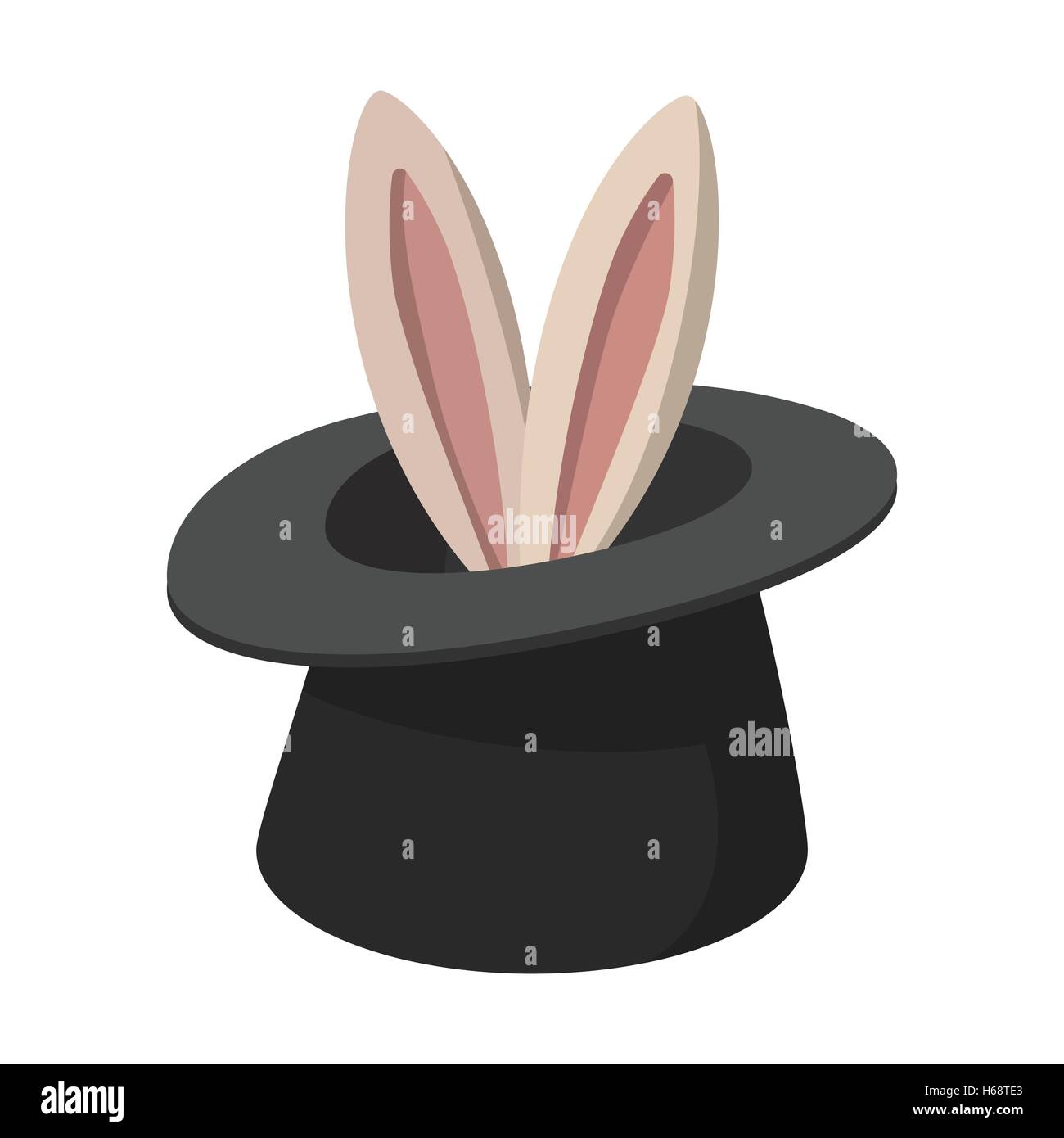 Rabbit appearing from a top magic hat cartoon Stock Vector Image & Art ...