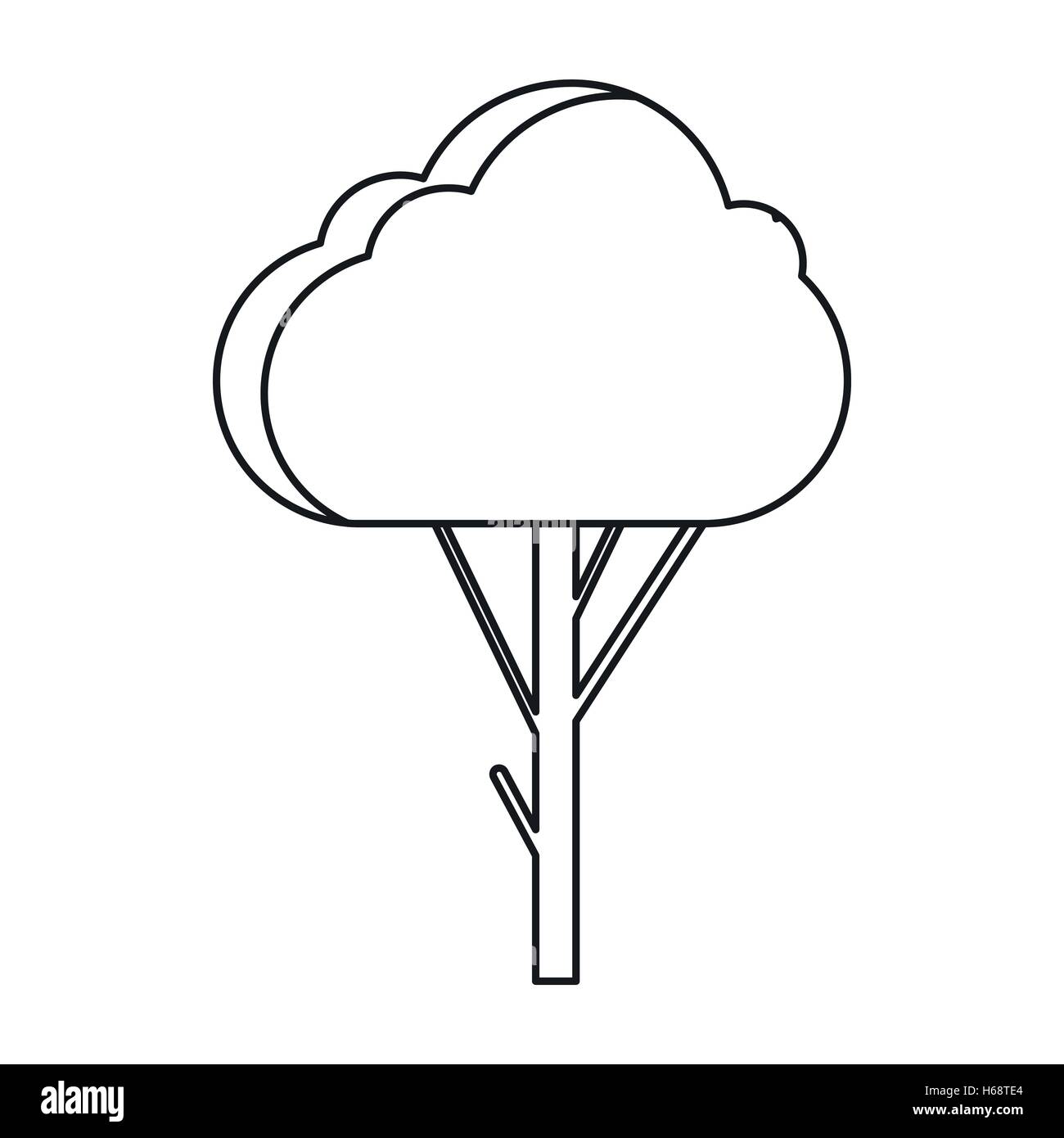 Tree icon, outline style Stock Vector Image & Art - Alamy