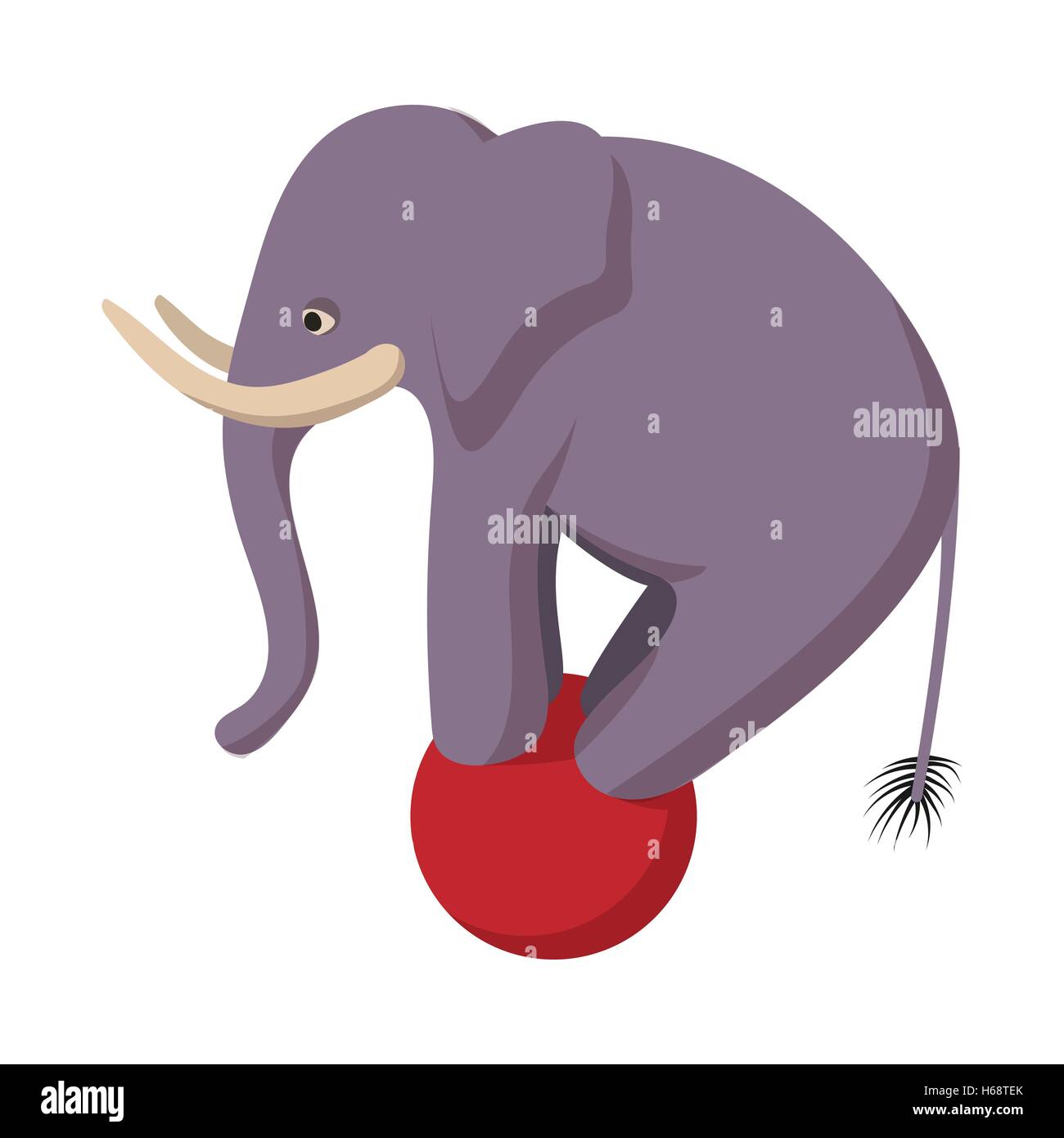 Elephant standing on a ball Stock Vector Images - Alamy
