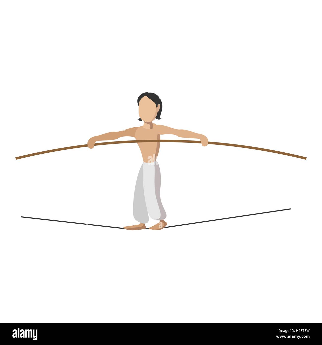 Circus acrobatics tightrope walking performance hi-res stock ...