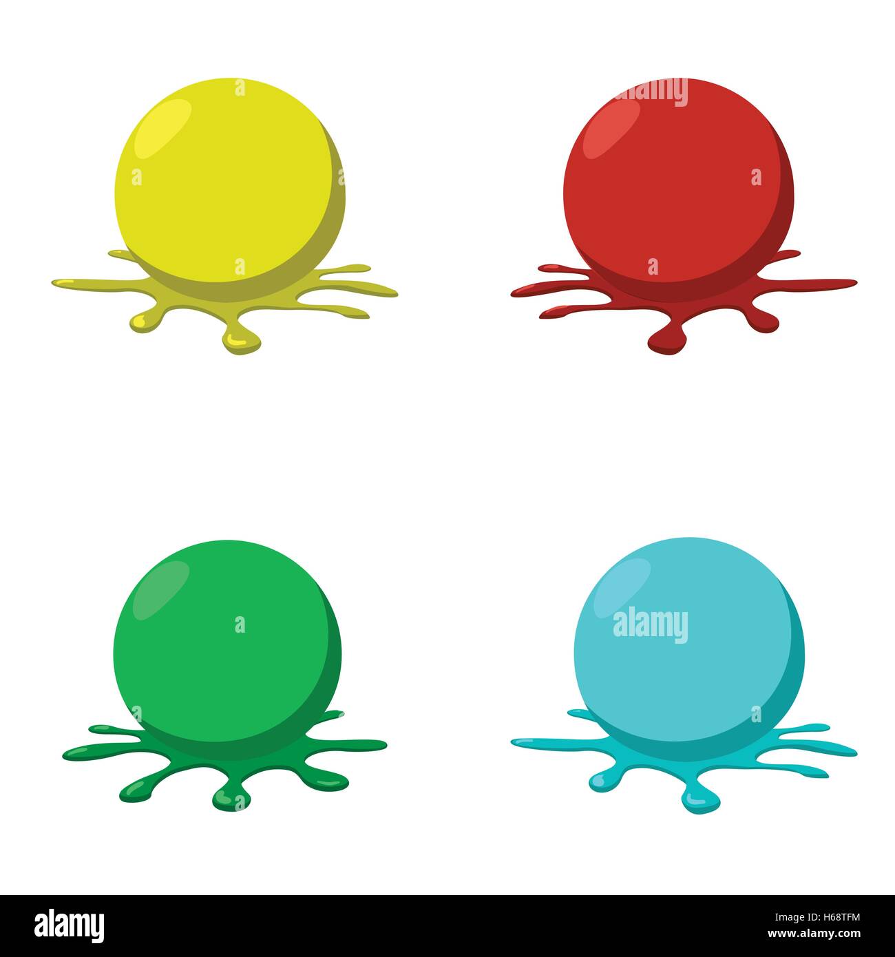 4 paintball balls with splashes Stock Vector Image & Art - Alamy