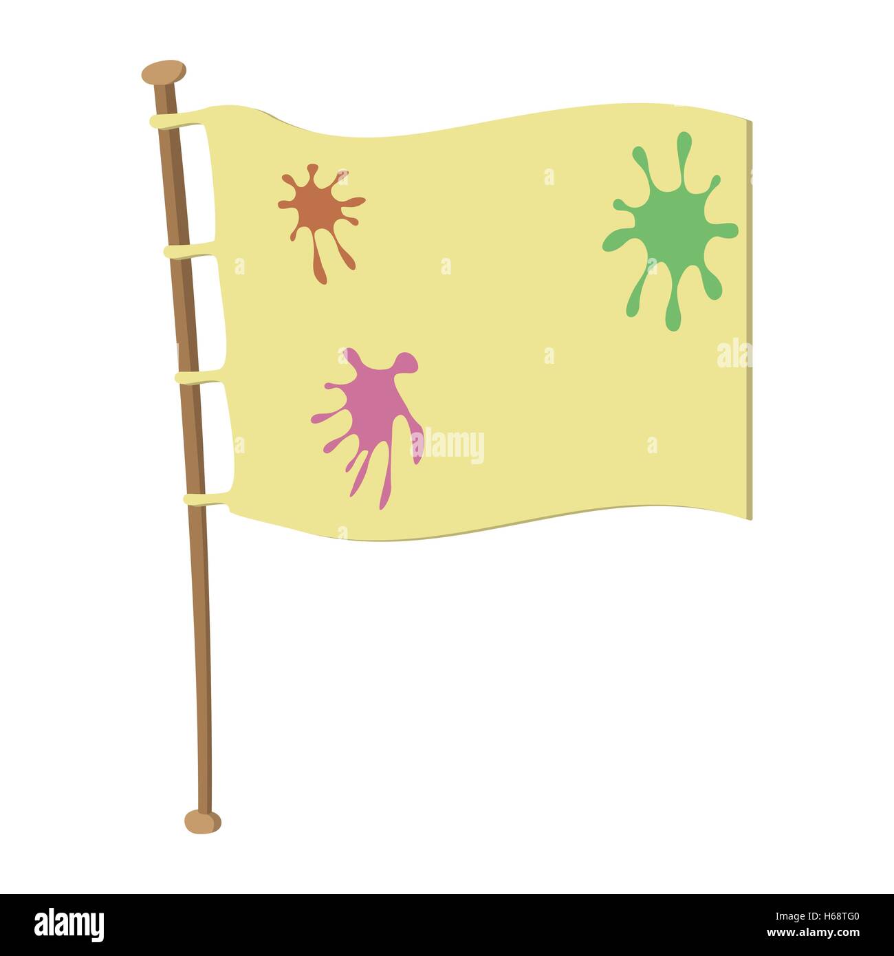 Team flag on wooden flagpole Stock Vector Image & Art - Alamy