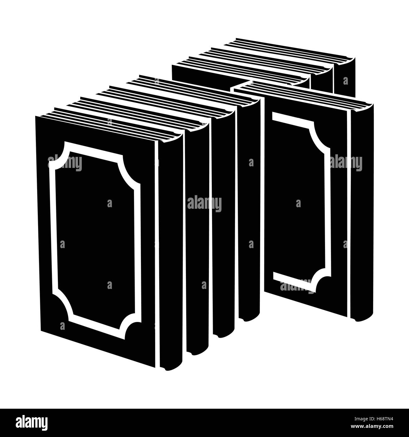 Book stack with frame on the cover icon Stock Vector Image & Art - Alamy