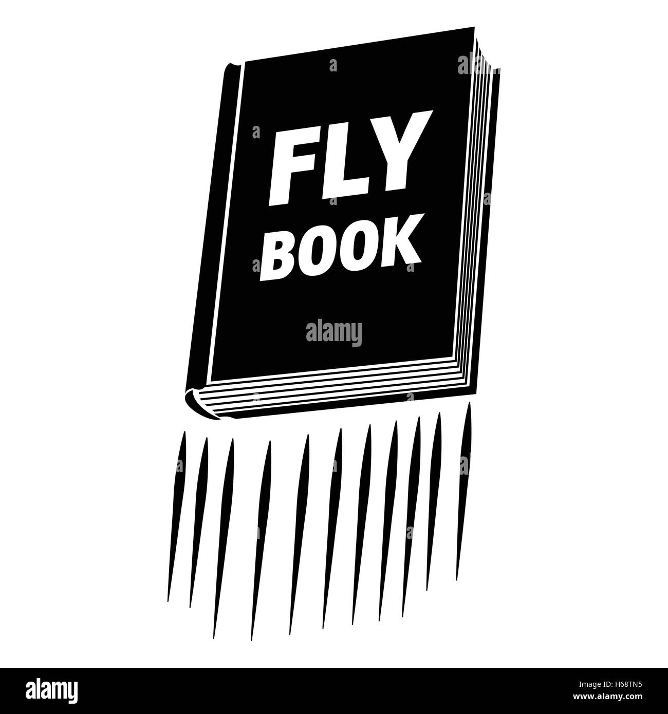Book with title fly book black simple icon Stock Vector Image & Art - Alamy