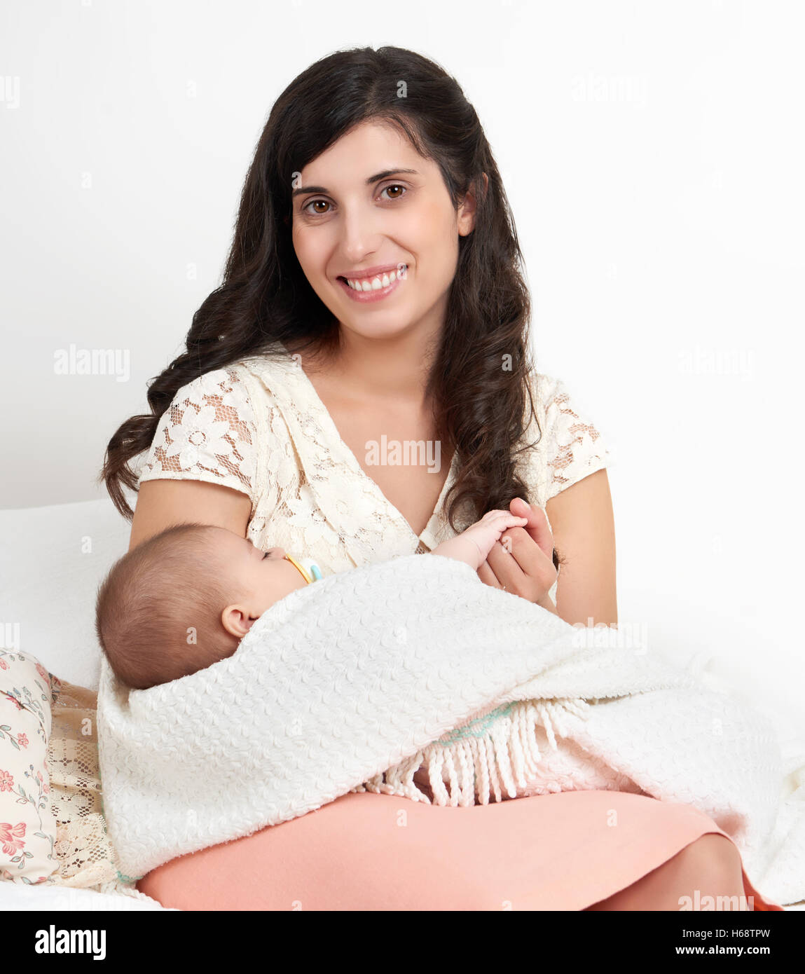 mother with baby portrait, happy maternity concept Stock Photo - Alamy