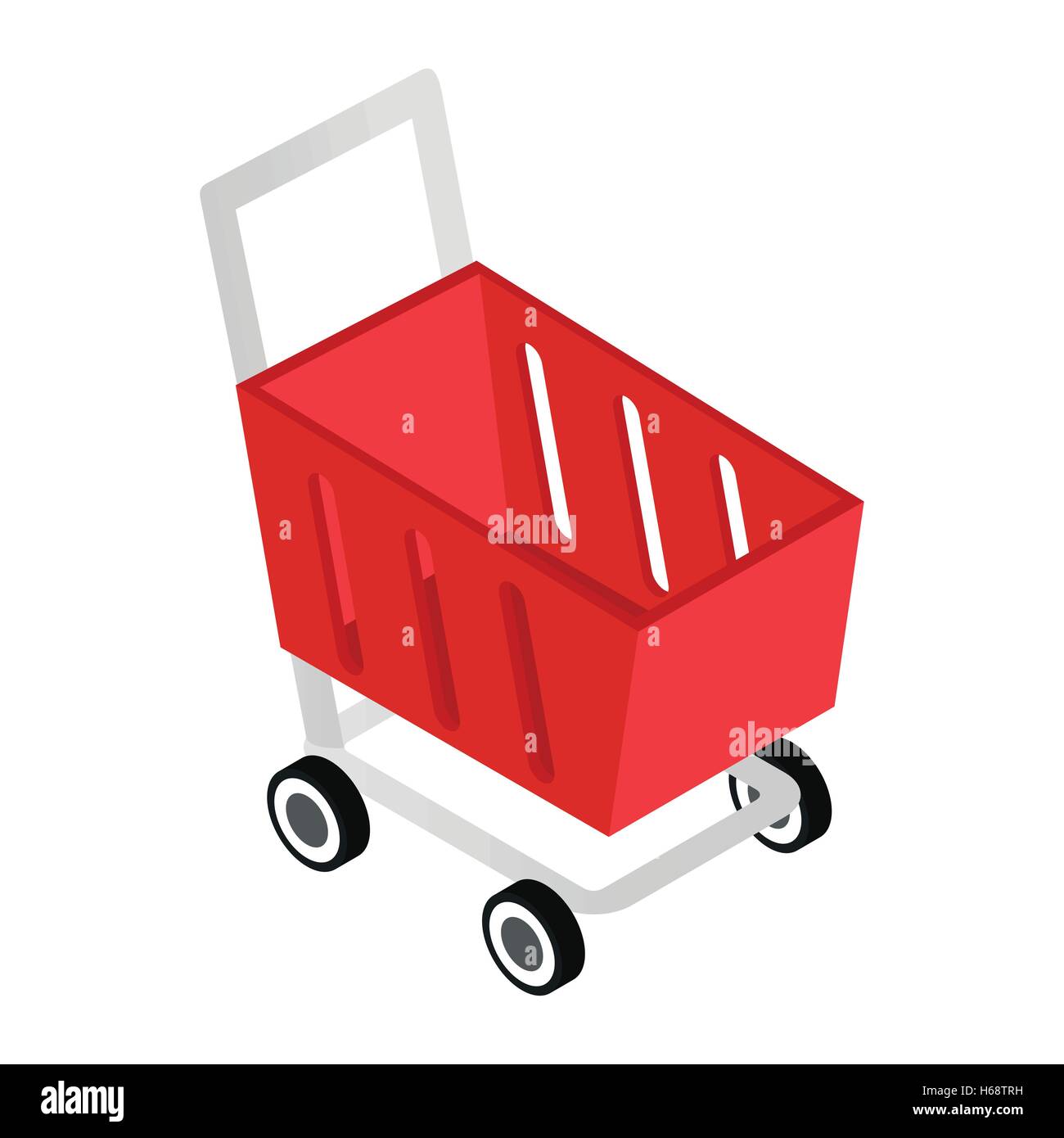 Red shopping cart isometric 3d icon Stock Vector Image & Art - Alamy