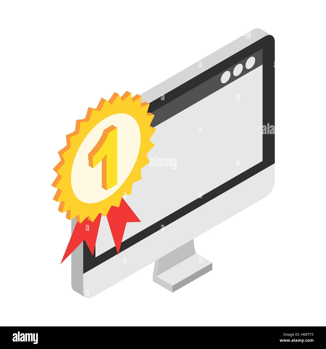 Computer number one isometric 3d icon Stock Vector Image & Art - Alamy