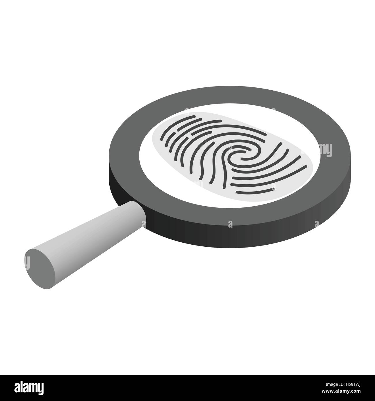 Magnifying glass criminal fingerprint Stock Vector Images - Alamy