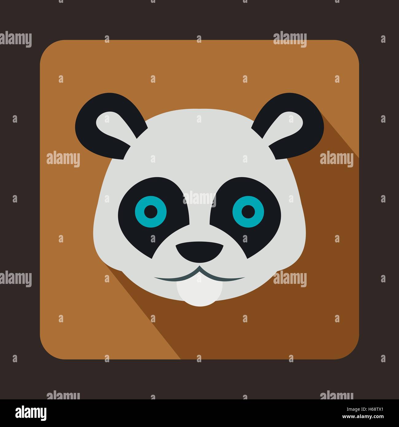 Head of panda icon in flat style Stock Vector Image & Art - Alamy