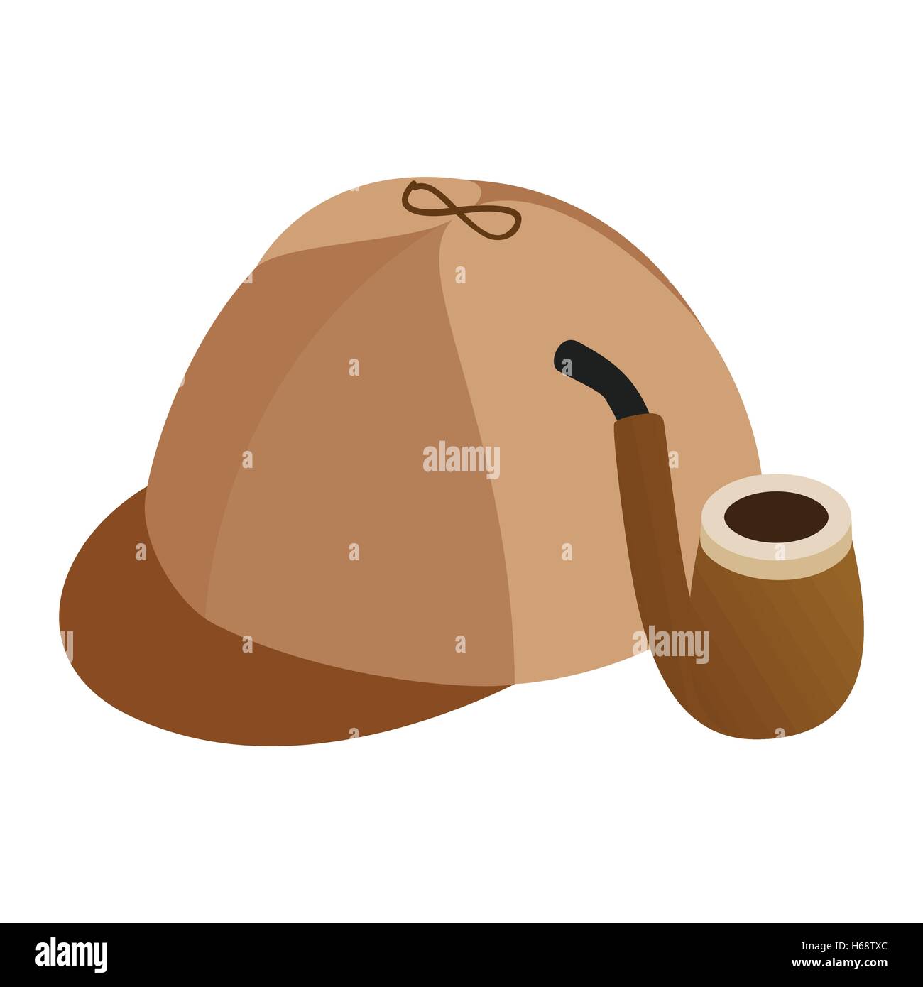 Pipe smoking man hat Cut Out Stock Images & Pictures - Alamy