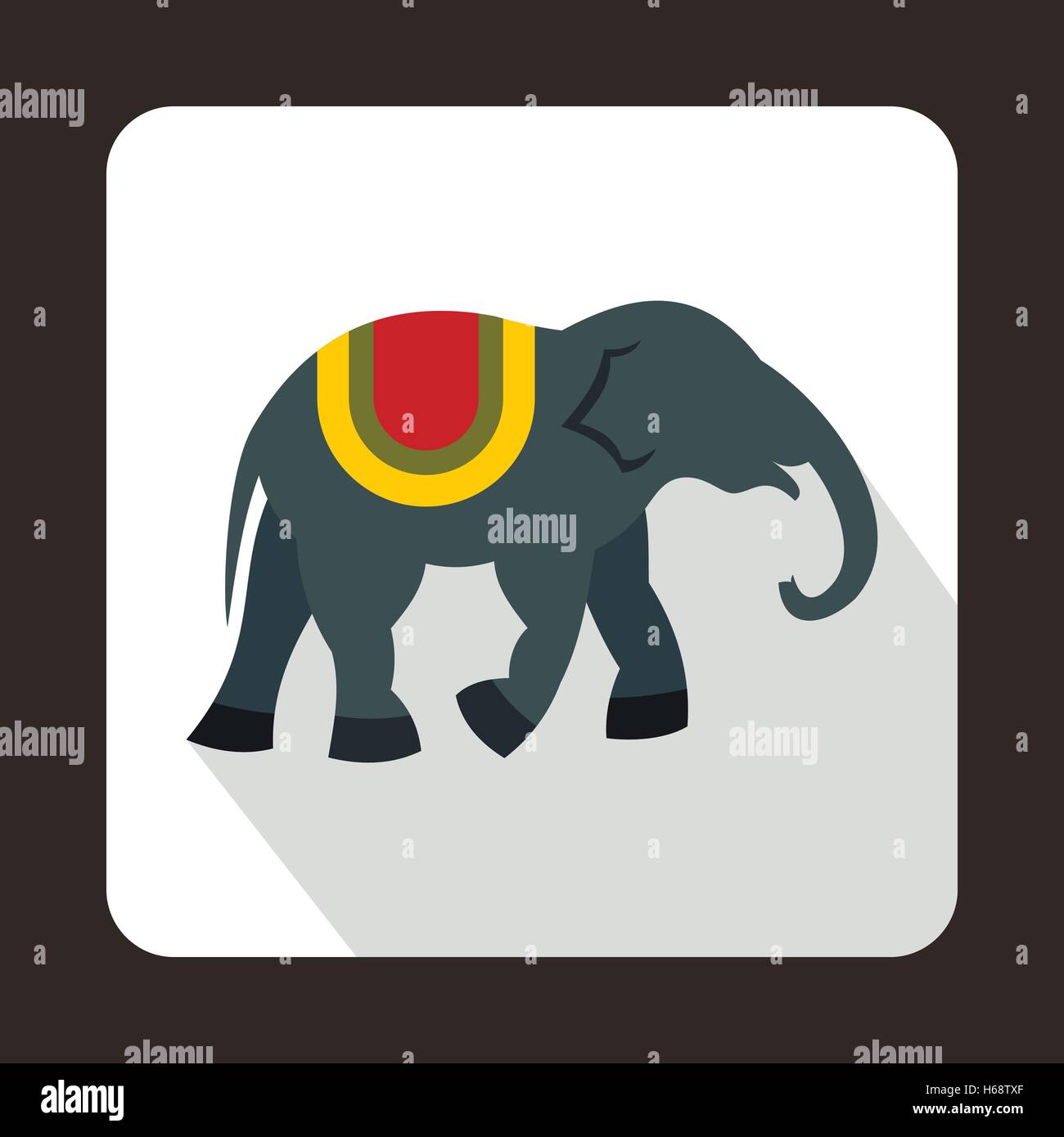 Elephant icon in flat style Stock Vector Image & Art - Alamy