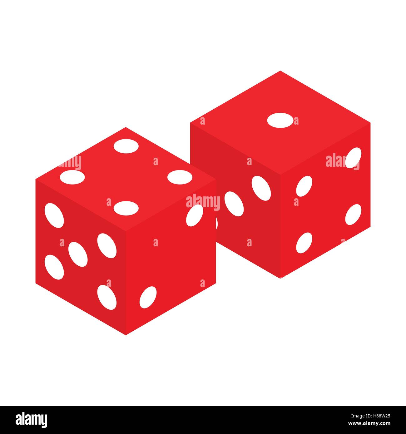 Red dice isometric 3d icon Stock Vector Image & Art - Alamy