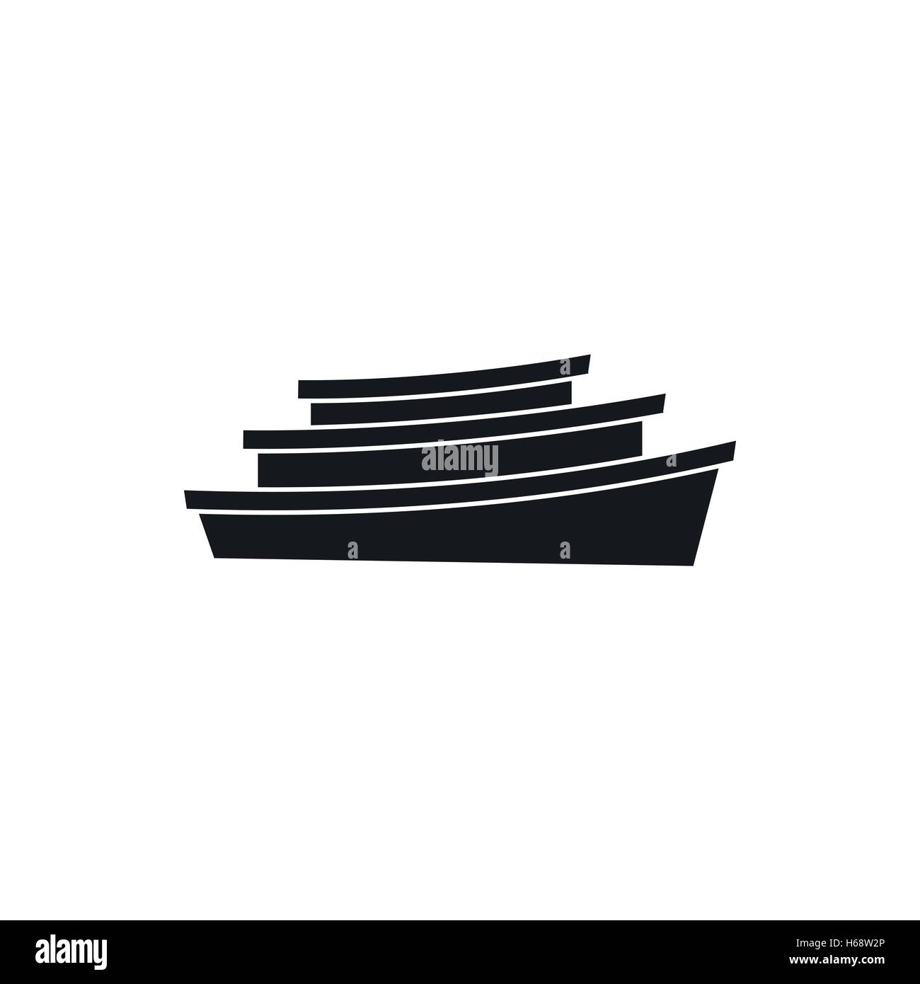 Wooden boat icon, simple style Stock Vector Image & Art - Alamy