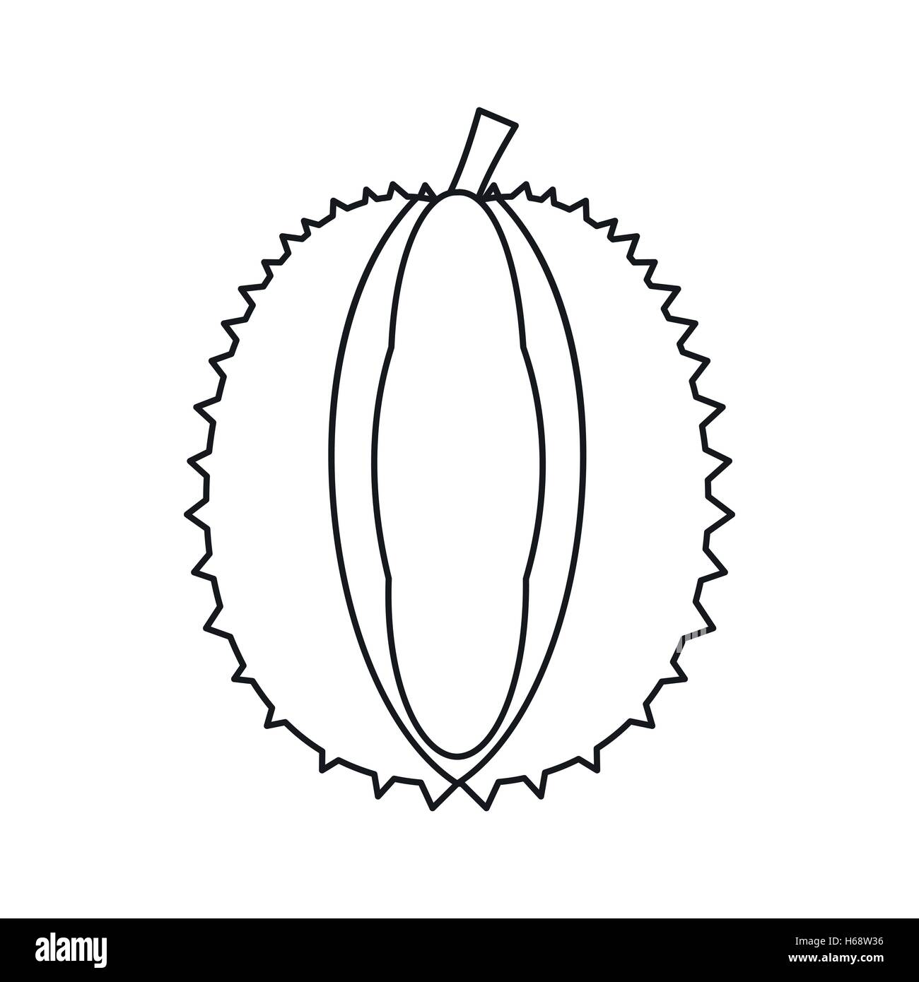 Durian icon, outline style Stock Vector Image & Art - Alamy
