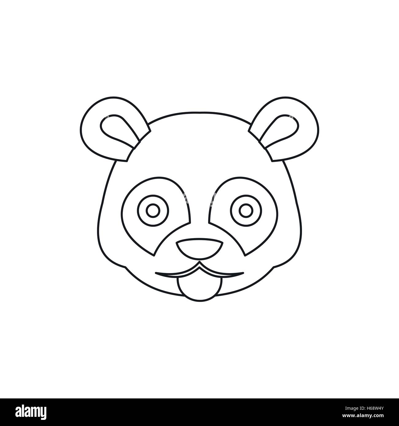 Head of panda icon, outline style Stock Vector Image & Art - Alamy