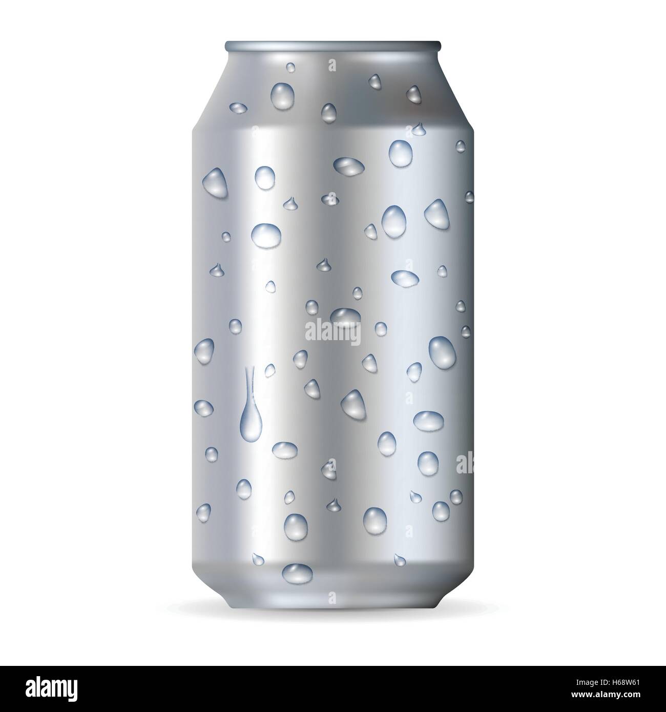 Realistic silver aluminum can with drops Stock Vector Image & Art - Alamy
