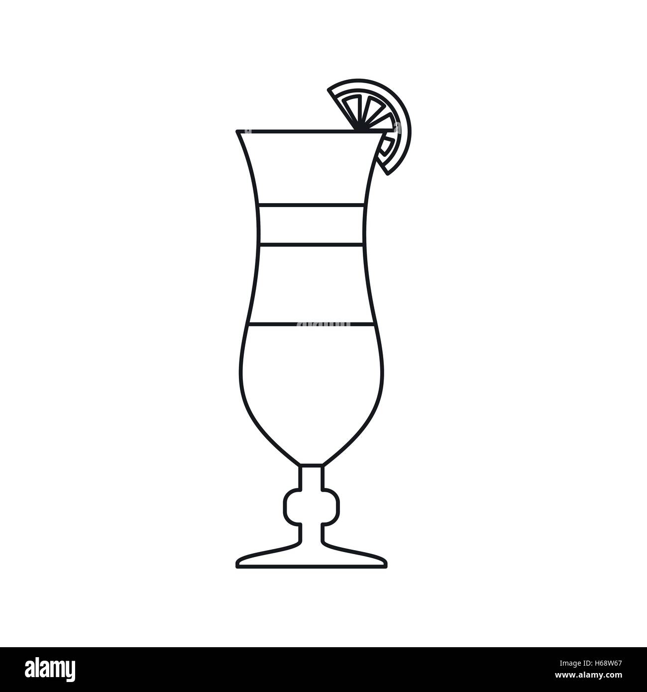 Cocktail icon, outline style Stock Vector Image & Art - Alamy