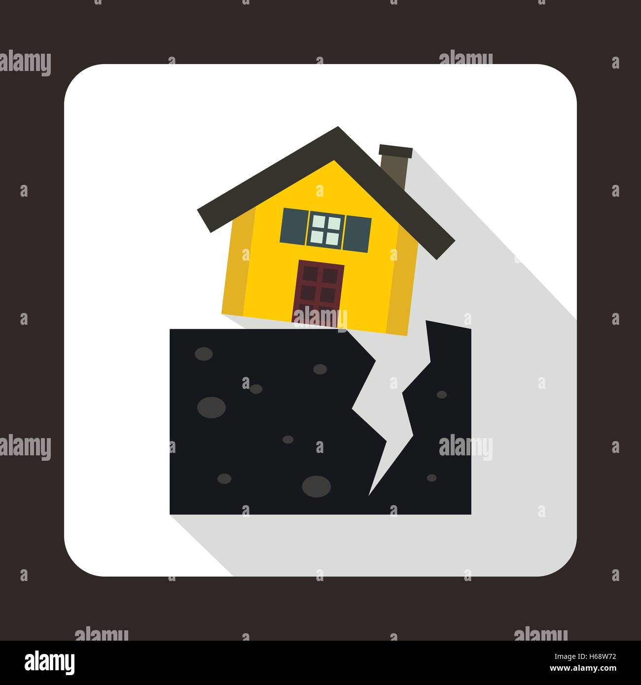 House after an earthquake icon, flat style Stock Vector Image & Art - Alamy