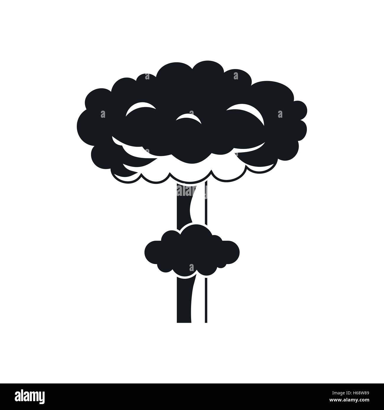 Nuclear explosion icon, simple style Stock Vector Image & Art - Alamy