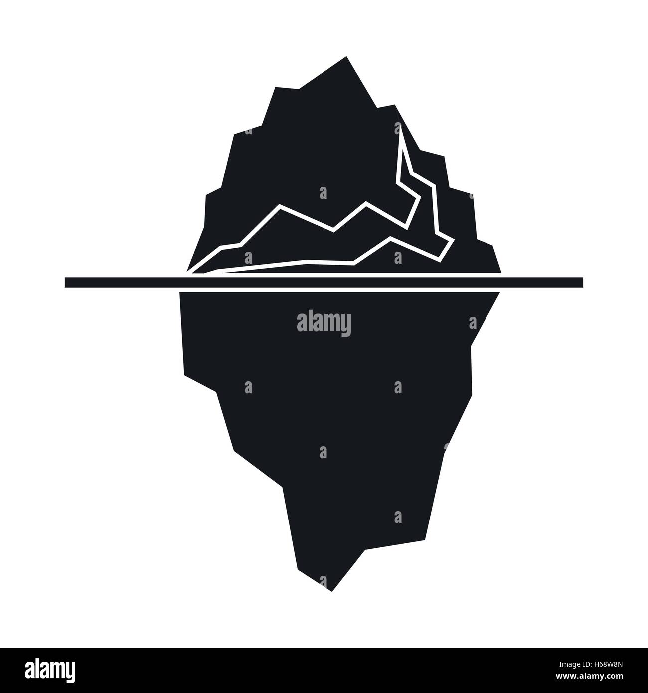 Iceberg icon, simple style Stock Vector Image & Art - Alamy