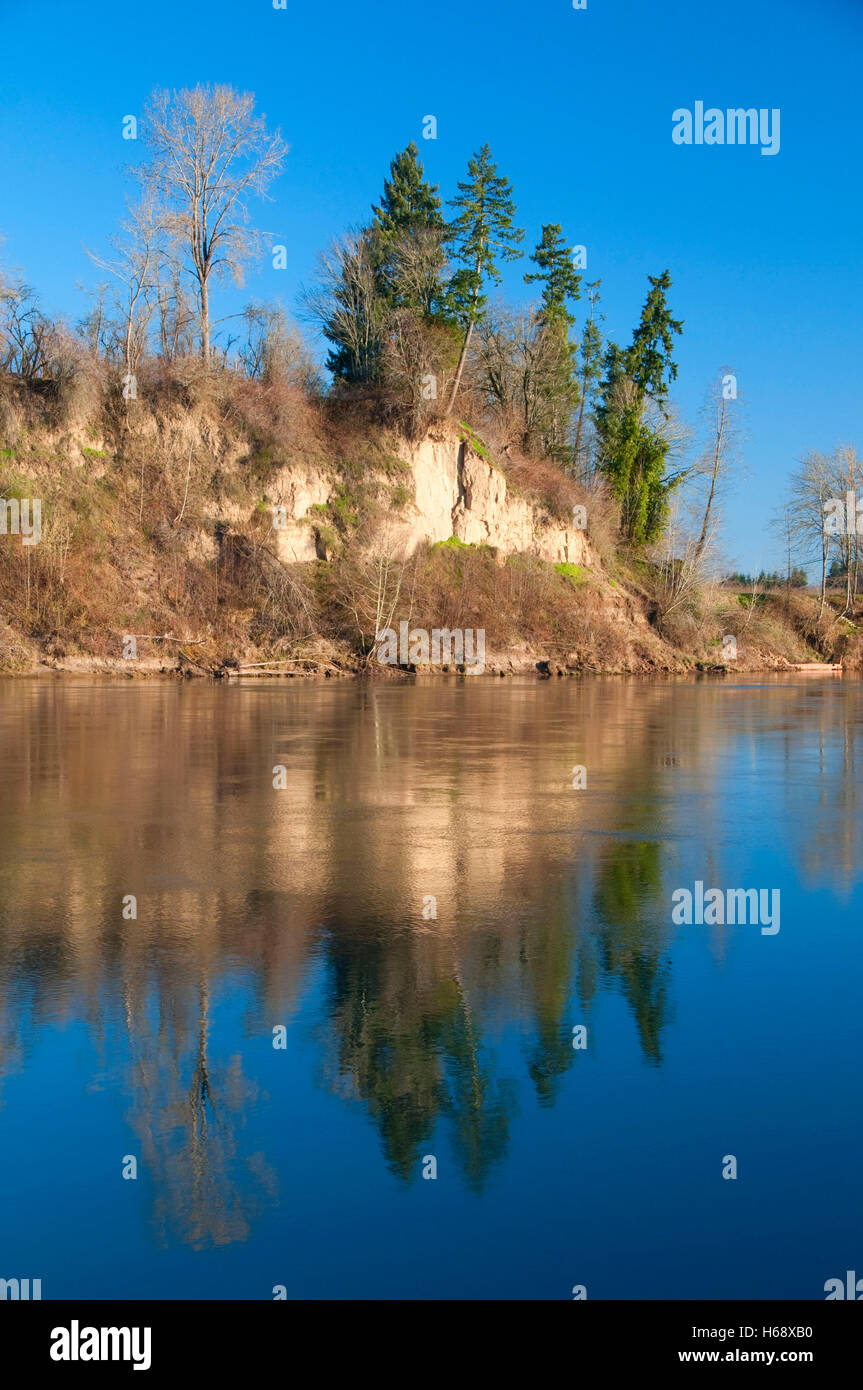 Willamette River, Willamette Mission State Park, Oregon Stock Photo - Alamy