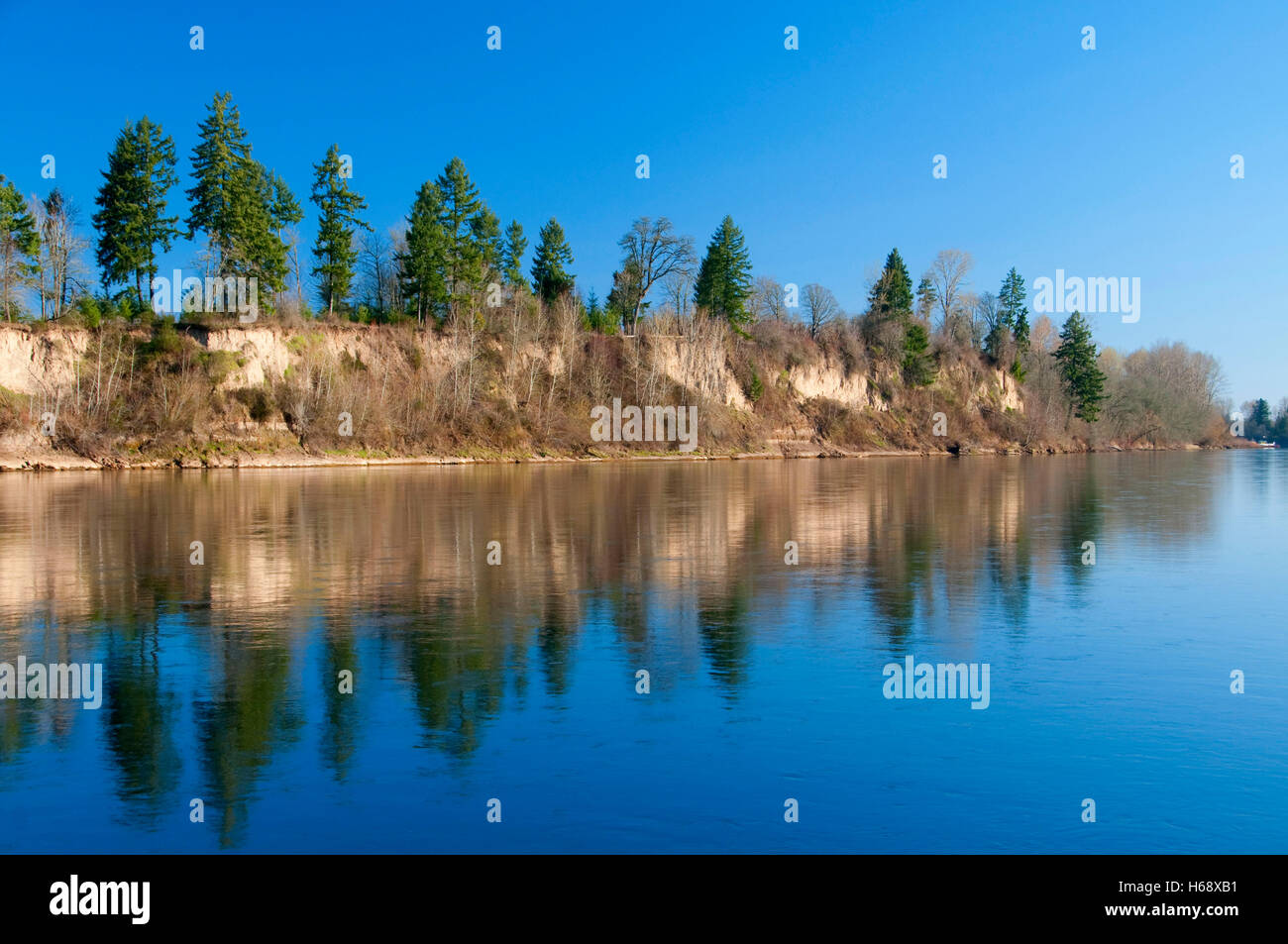 Willamette River, Willamette Mission State Park, Oregon Stock Photo - Alamy