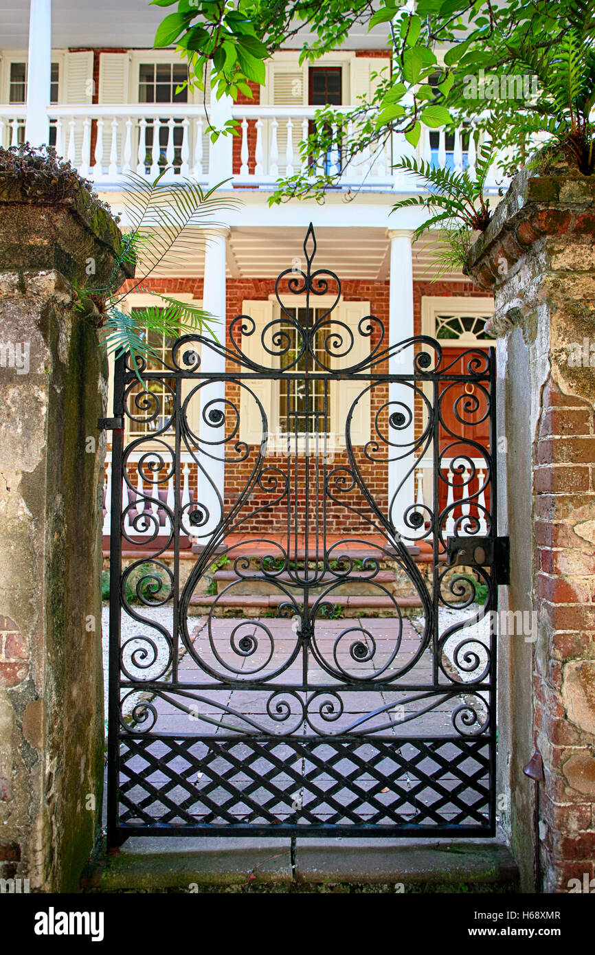George Eveleigh House gateway in the French Quarter of Charleston, SC ...