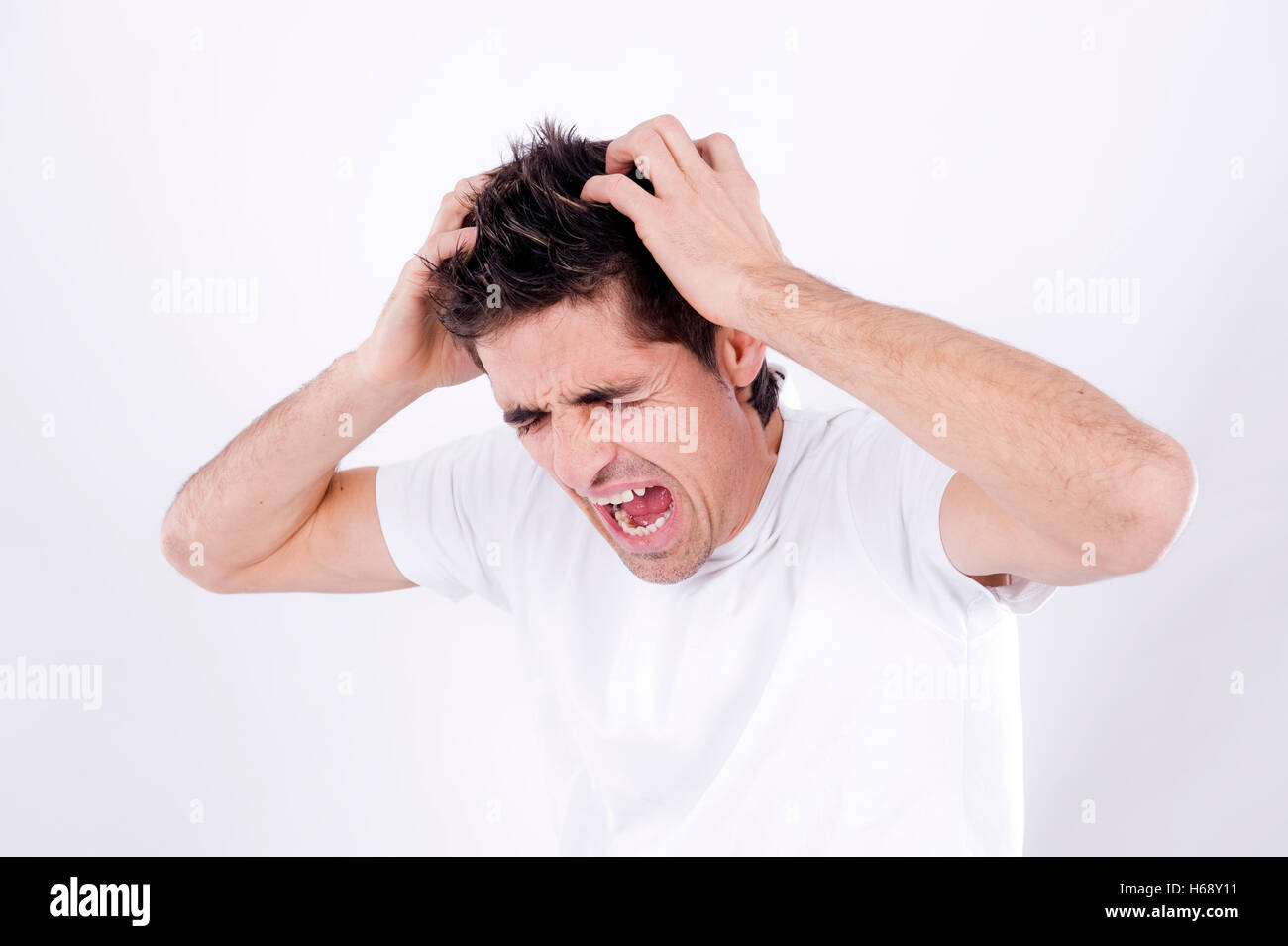 Man losing his temper Stock Photo - Alamy
