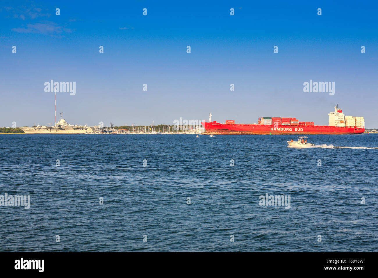 German freighter ship entering the Cooper River at Charleston, SC Stock ...