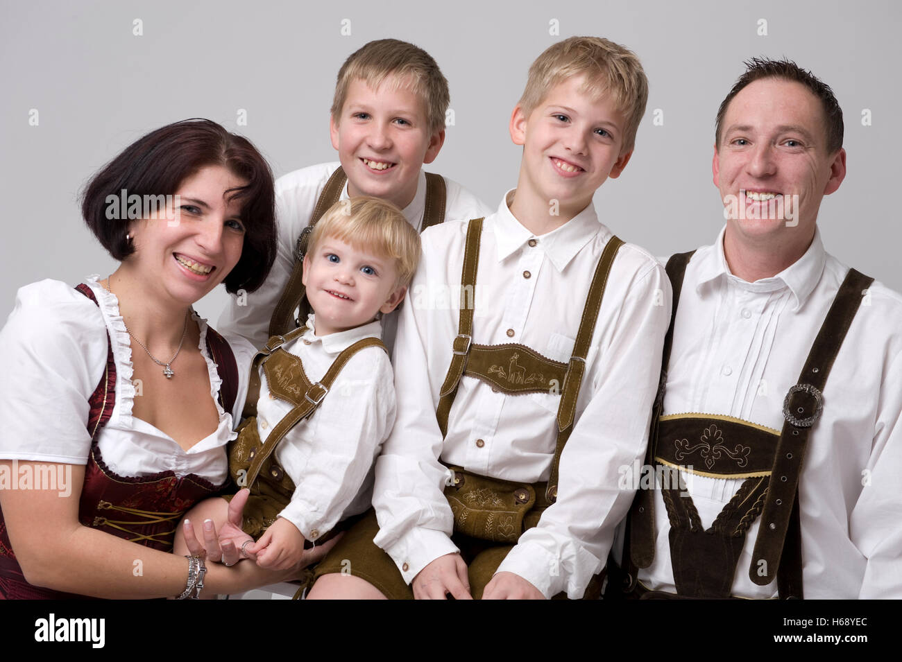 Family wearing traditional costume Stock Photo - Alamy