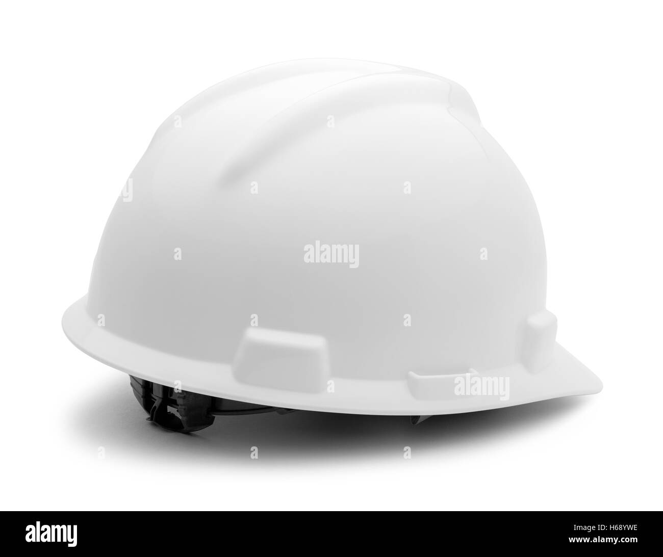 Back of Hard Hat Isolated on White Background Stock Photo - Alamy