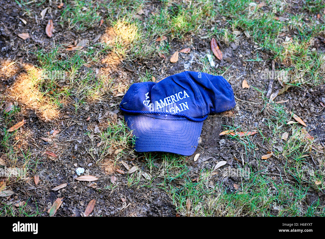 Discarded Make America Great Again hat Stock Photo - Alamy