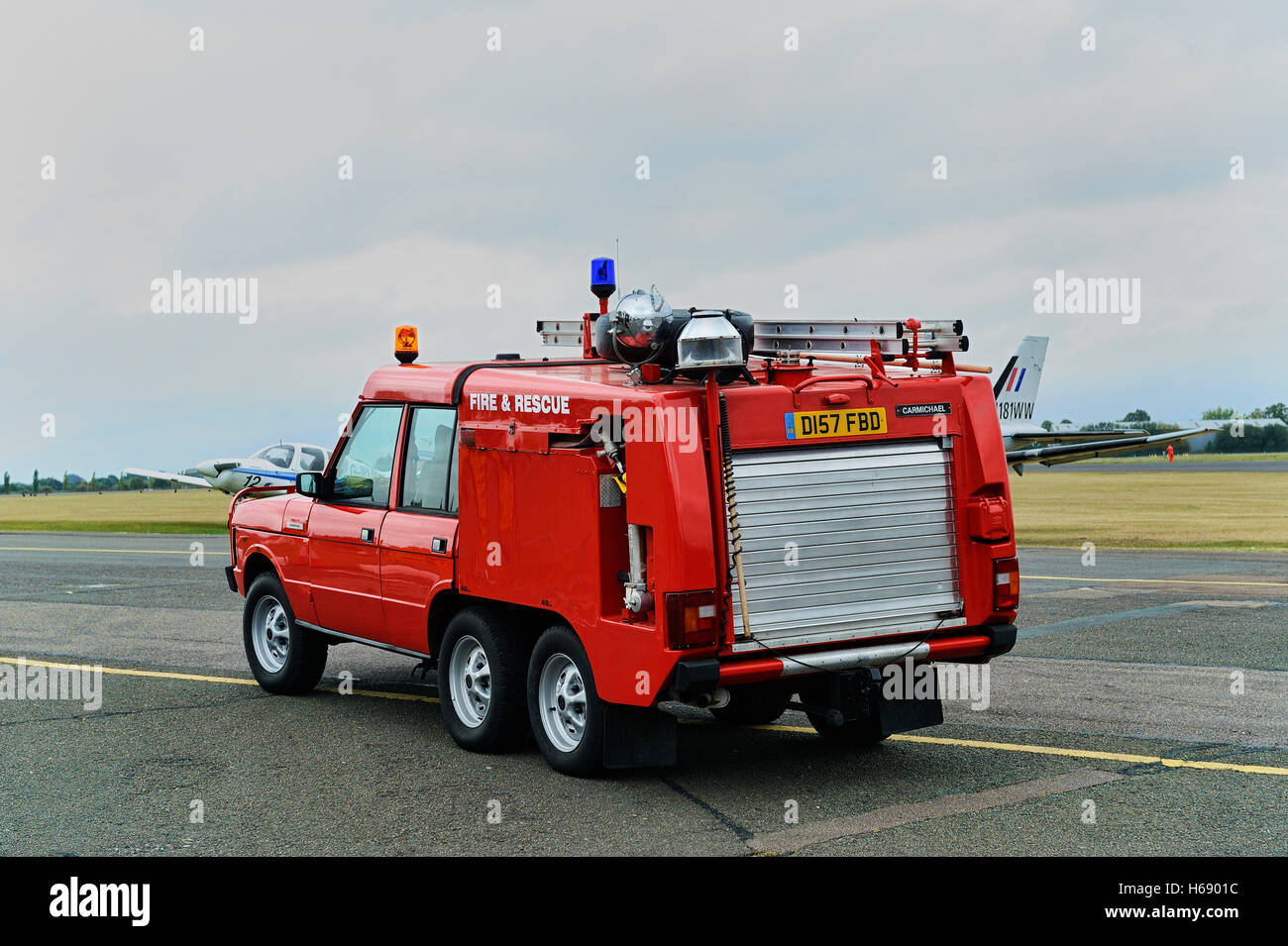 A Range Rover fire tender at North Weald Airfield, Essex, England ...