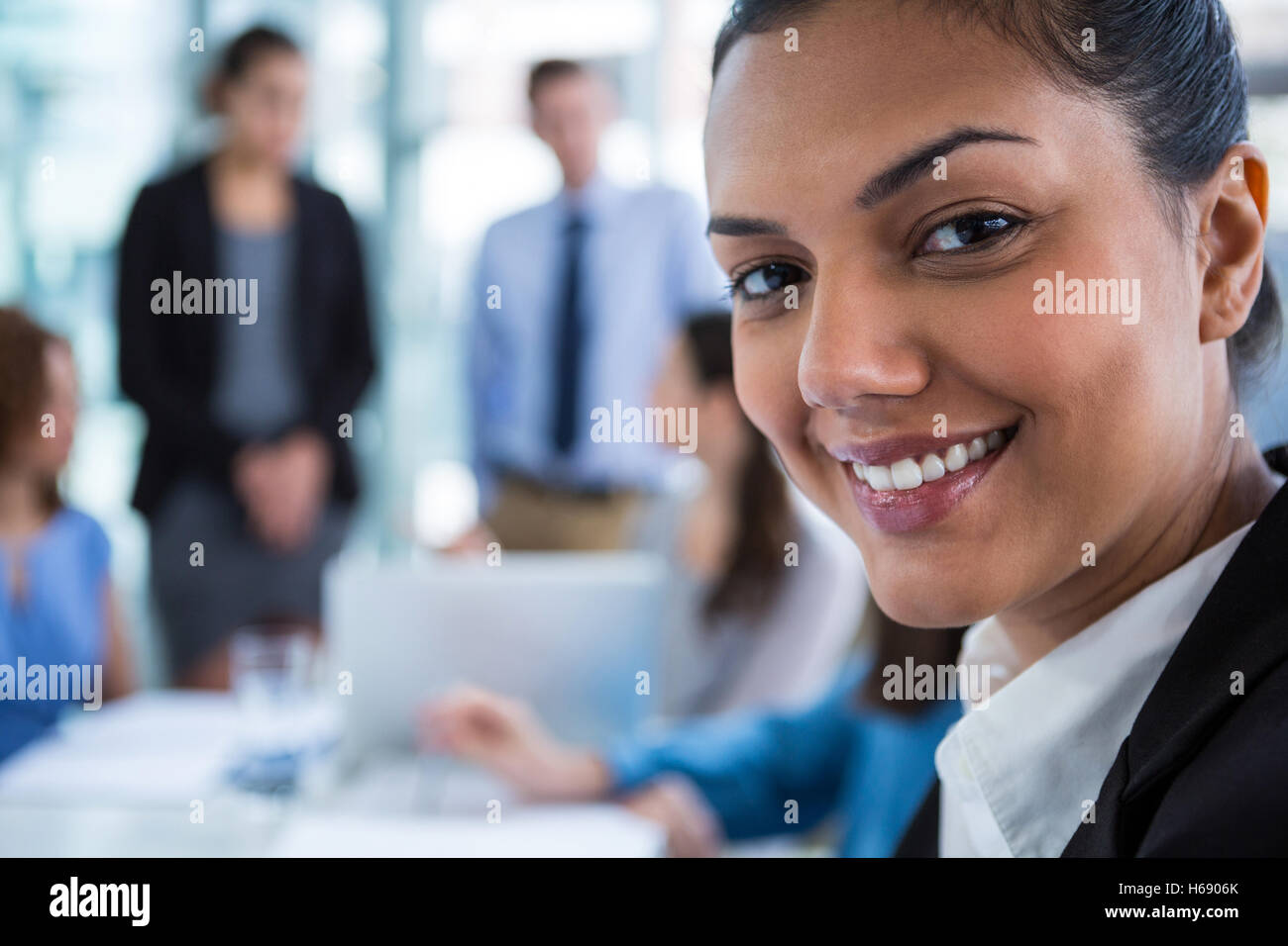 Beautiful businesswoman in office Stock Photo - Alamy
