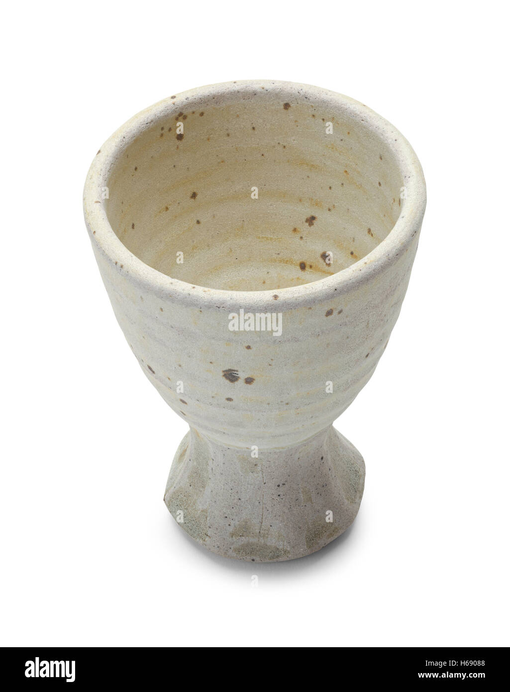 Old Empty Pottery Goblet Isolated on White Background Stock Photo - Alamy