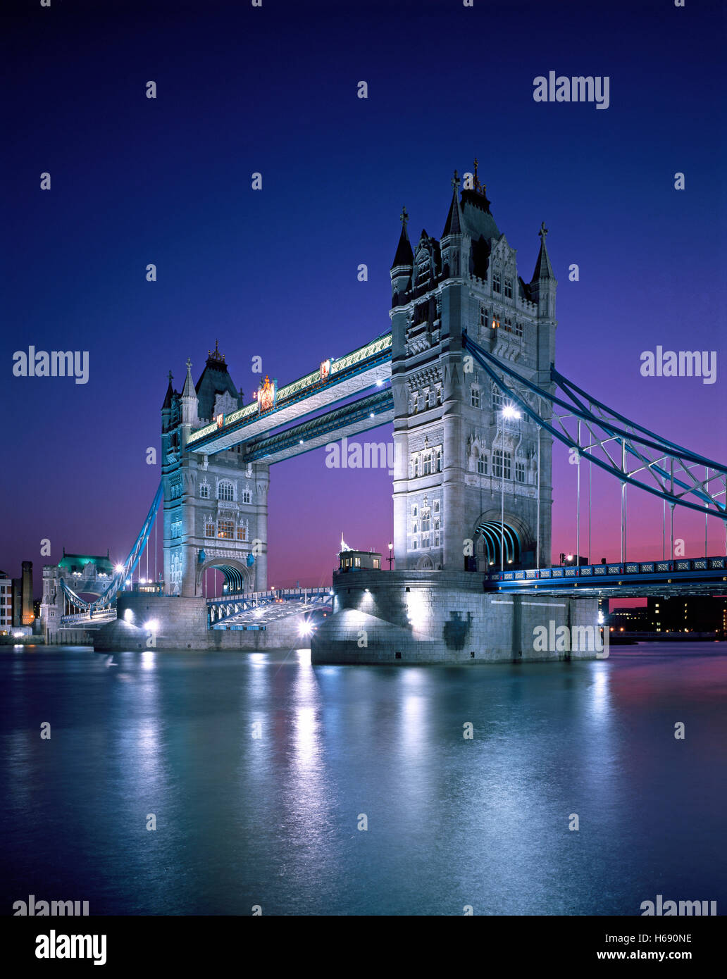Tower Bridge at dusk, London, England Stock Photo - Alamy