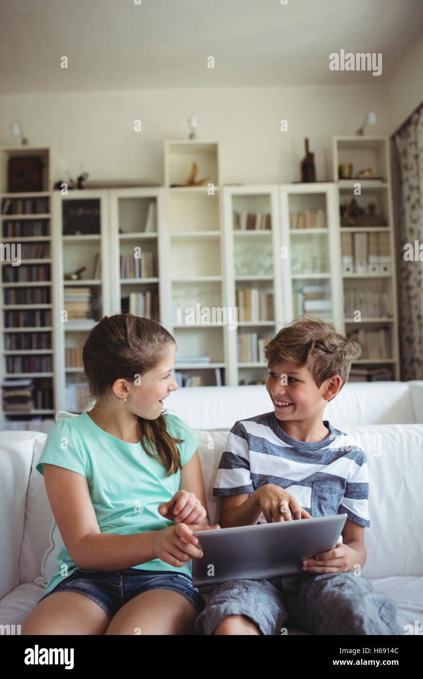 Children using digital tablet Stock Photo - Alamy