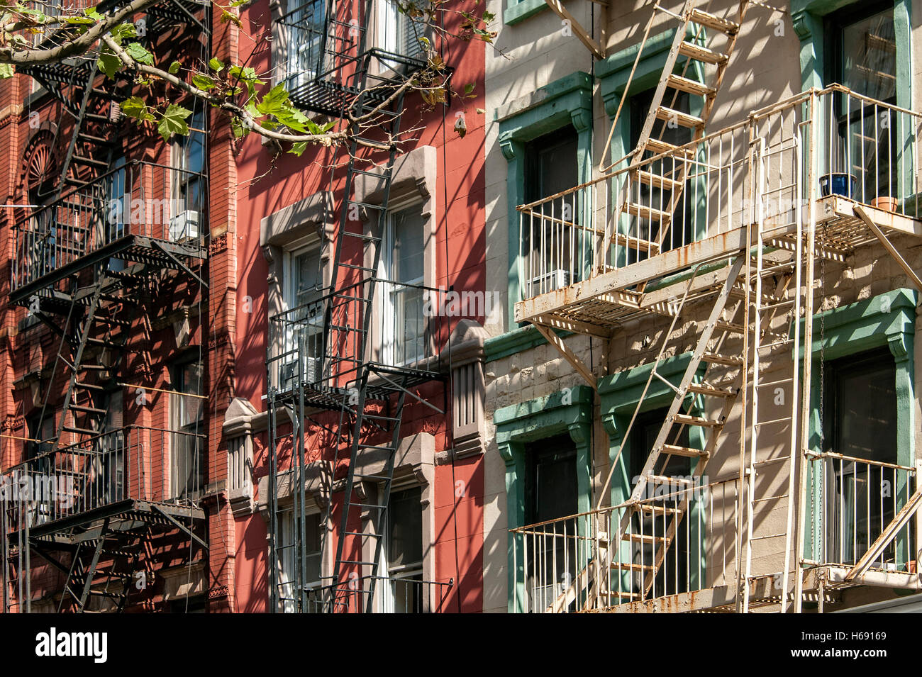 Fire Escapes And Building Facades Greenwich Village West Village