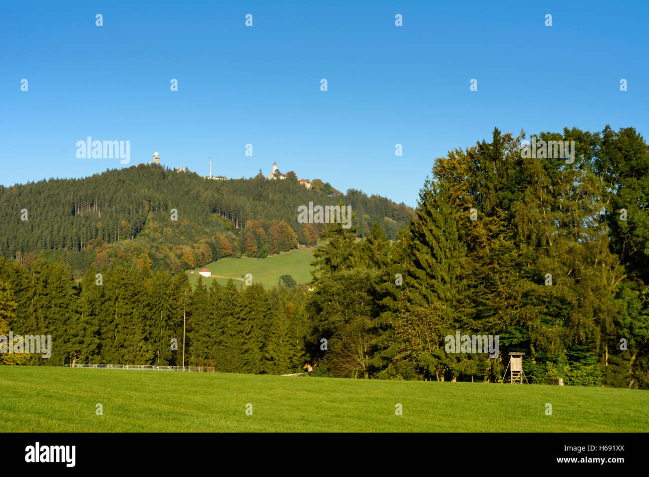 Hohenpeißenberg: mountain Hohenpeißenberg, trees, Oberbayern, Upper ...