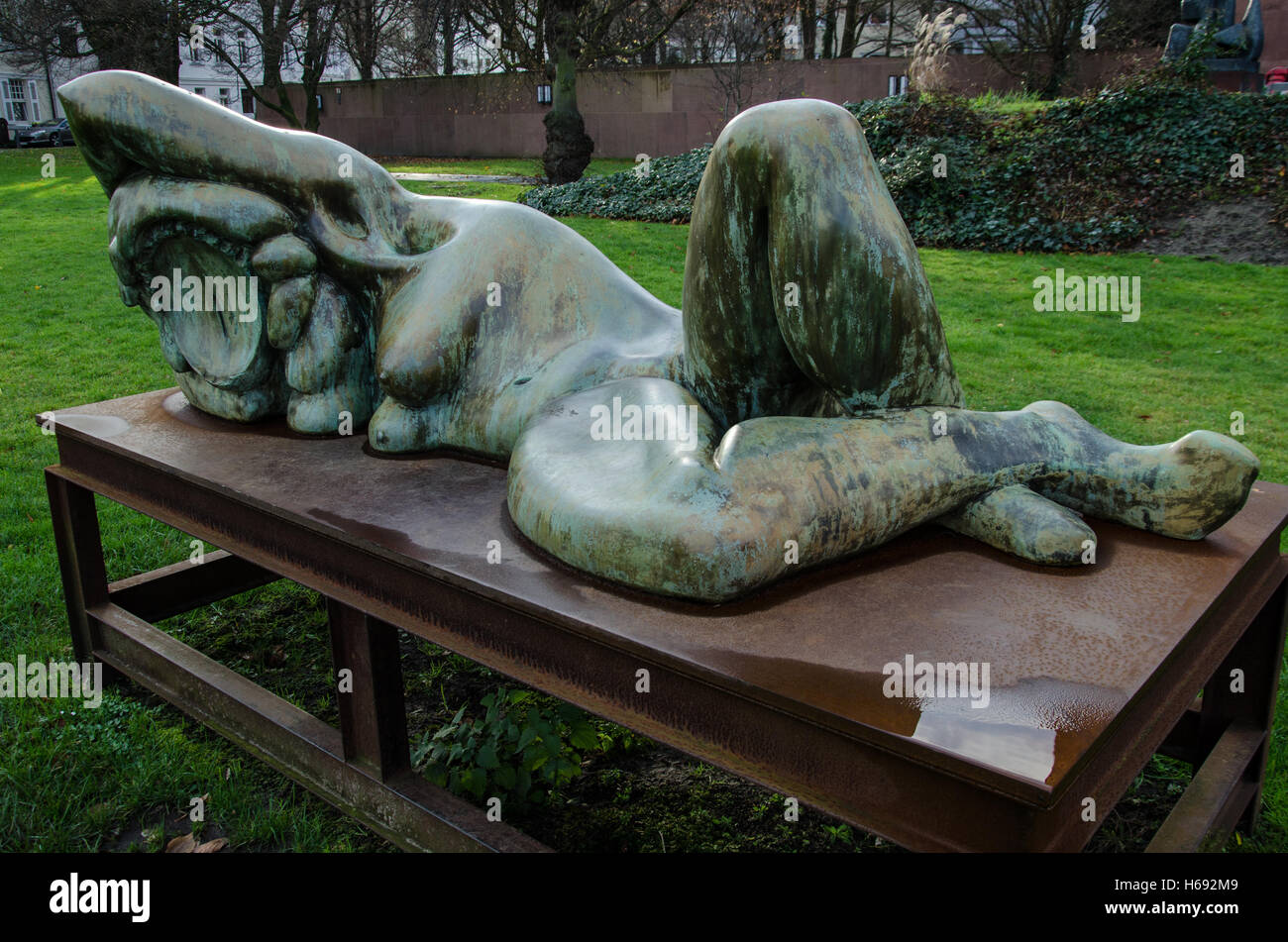 contorted limbs flaccid voluptuousness of this Bronze Woman disrupts ...