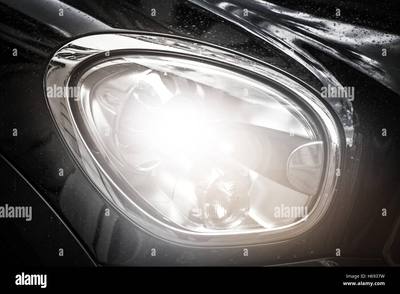 Car Headlight Background Stock Photo - Alamy