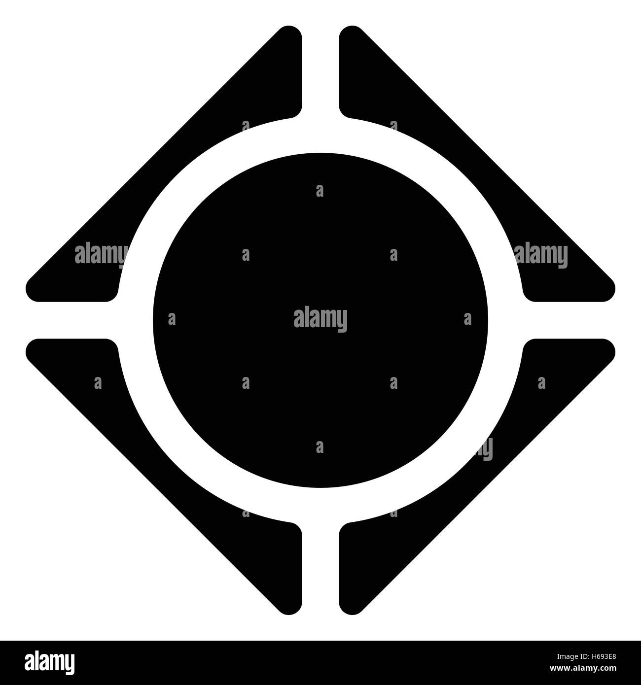 Logo / icon template with square around a circle. Geometric logo, icon ...