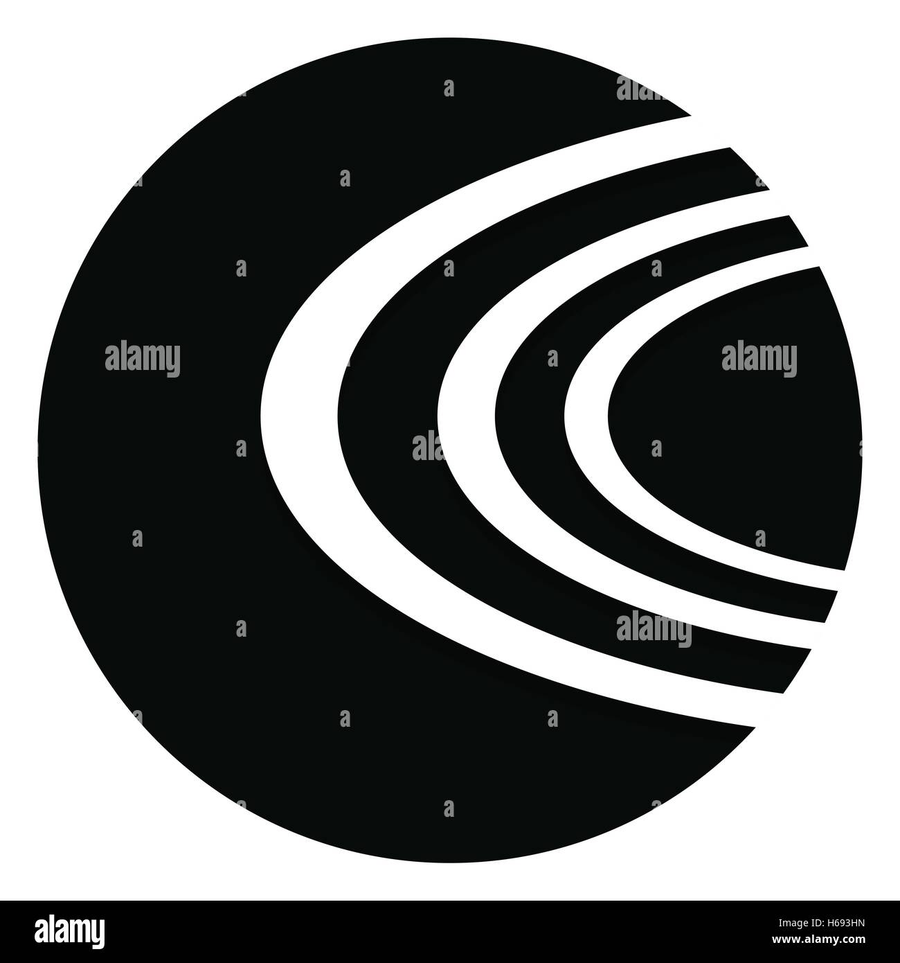 Geometric circle with dynamic ellipse lines. Circle icon Stock Vector ...