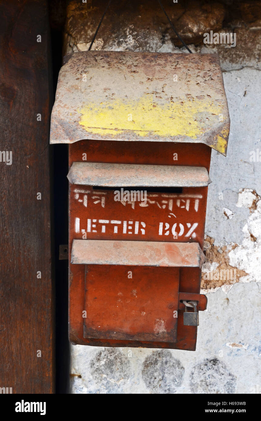 Letter box, Garma village, Solukhumbu, Nepal Stock Photo - Alamy