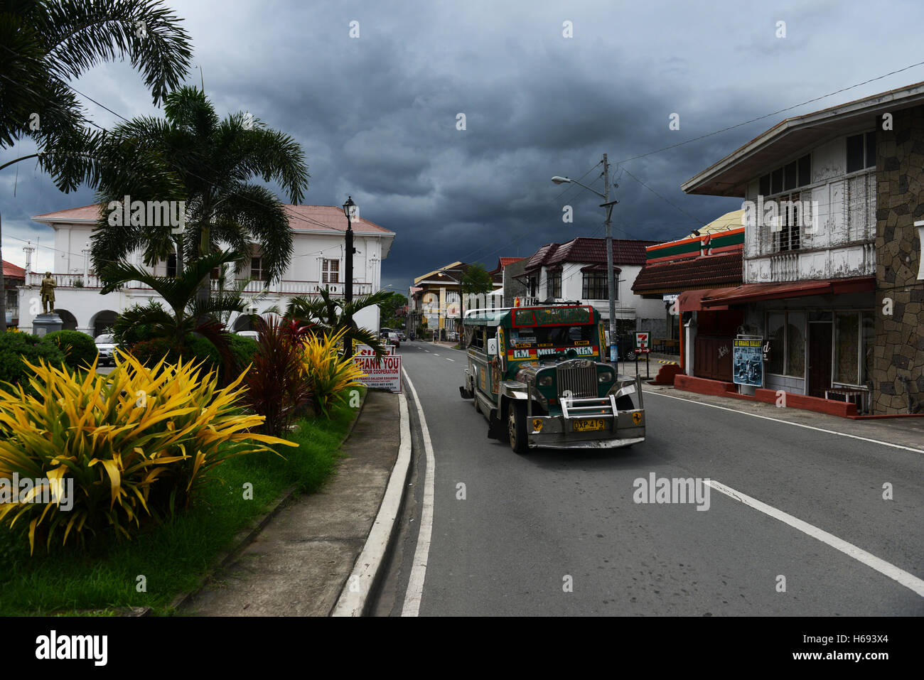 A Jeeney in the historical town of Taal, Batangas, Philippines Stock ...
