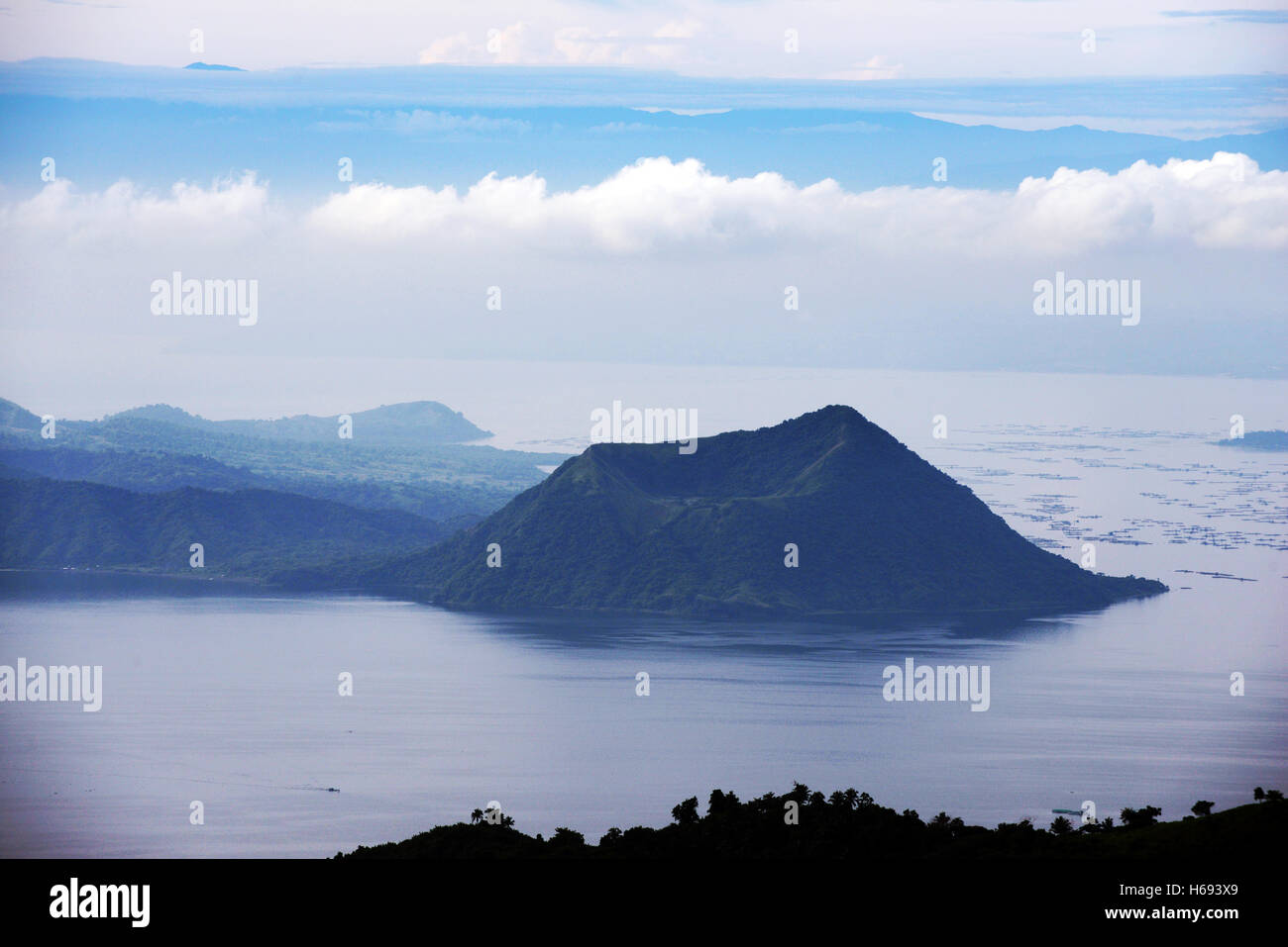 Beautiful Taal volcanic lake in Batangas, Philippines Stock Photo - Alamy