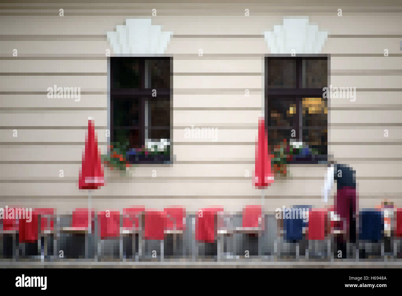Café in mosaic effect Stock Photo - Alamy