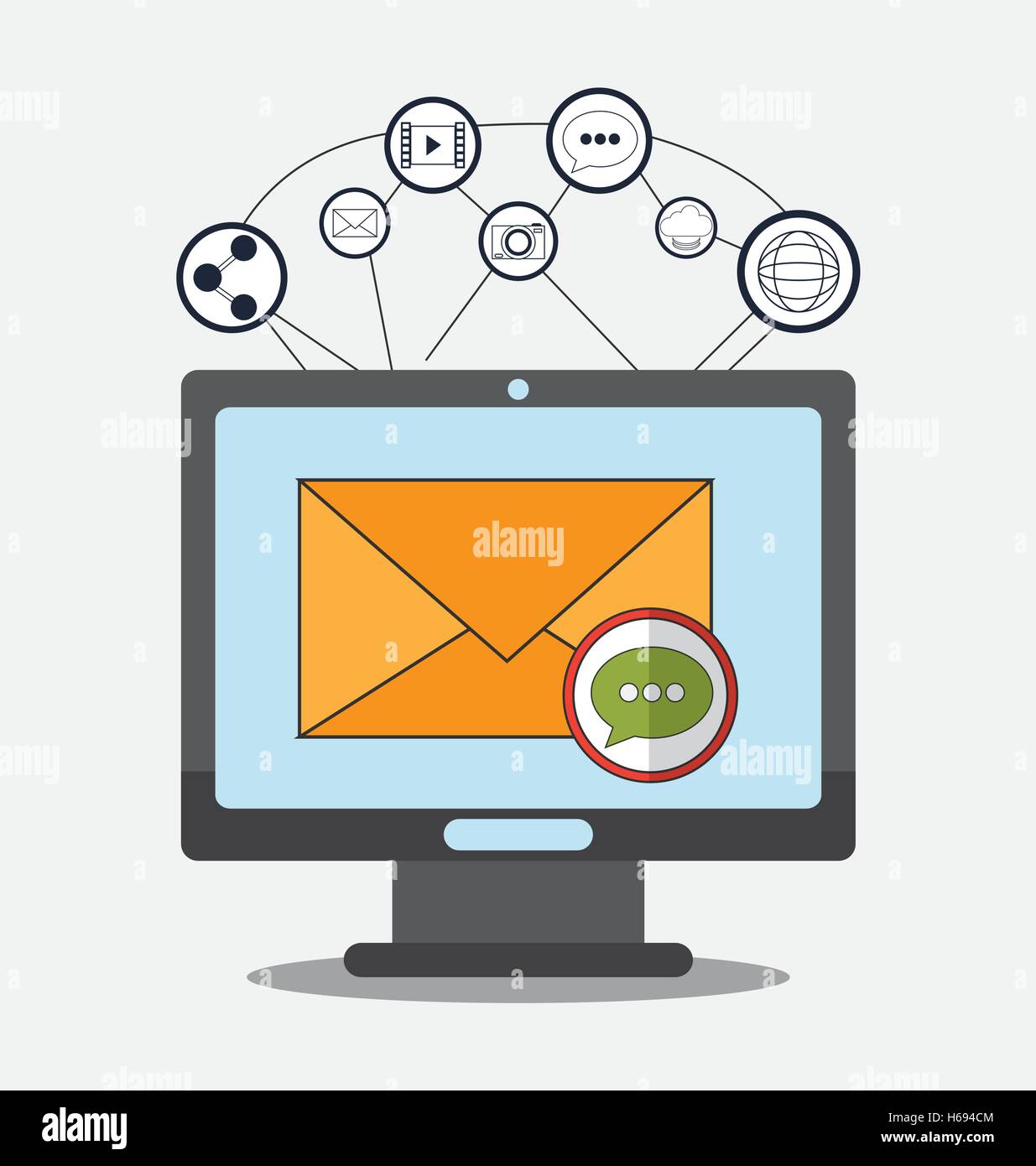 Computer and digital marketing design Stock Vector Image & Art - Alamy